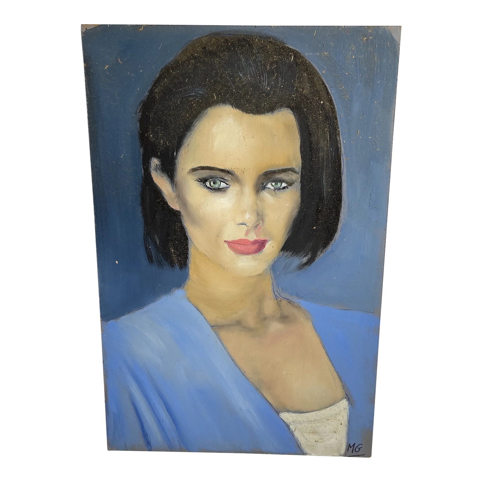 1960s Marc Olivier Gregoire French Portrait Oil Painting of a Woman ...