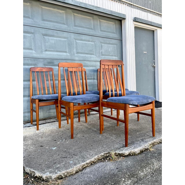 Set of Six Mid Century Modern Dining Chairs by Benny Linden | Chairish