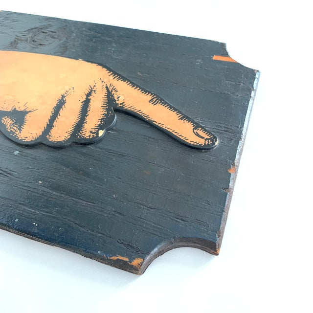 Vintage Pointing Hand Sign | Chairish