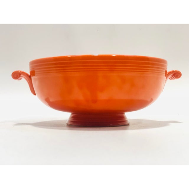 1950s Orange Fiestaware Covered Serving Dish | Chairish