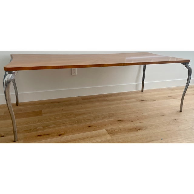 Italian Large 1990's Sunburst Design Cherry Table | Chairish