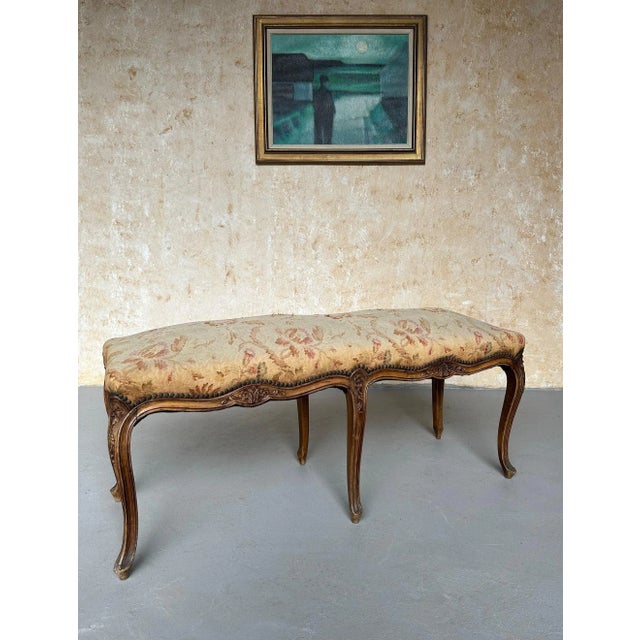 French Louis XV Style Fruitwood Bench | Chairish