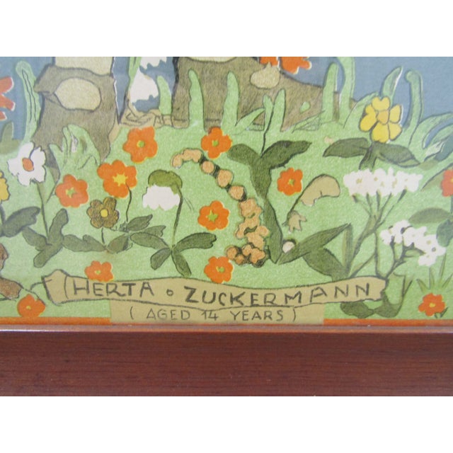 Early 1900s Antique Secessionist Lithograph Herta Zuckermann Vienna ...