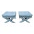 Vintage 1980s X Base Billy Baldwin Style Tufted Ottomans Stools - Set ...