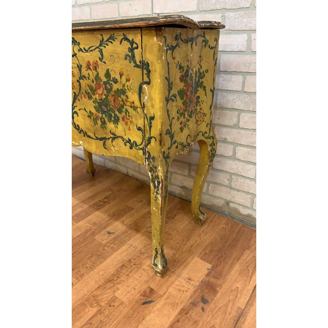 Late 19th Century Antique Rococo Style Venetian Hand Painted Vanity ...