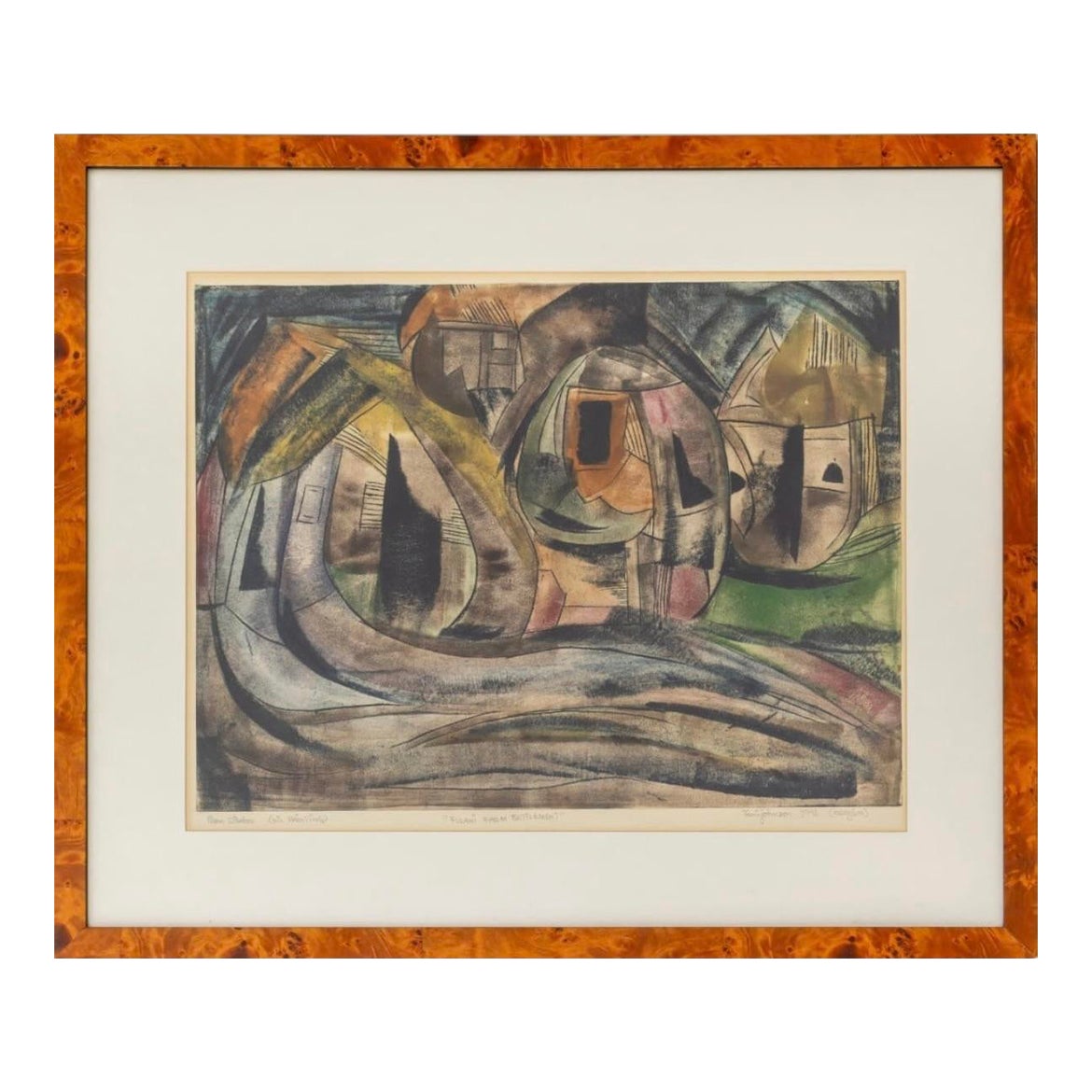 Femi Johnson “Fulani Farm Settlement” Gouache on Paper, 1991 – Nigerian Modernist | Chairish