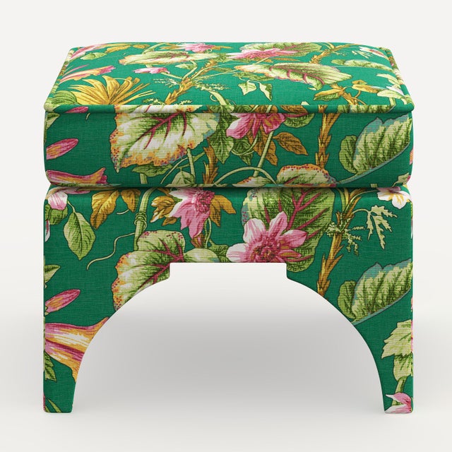 Red from Scalamandre crafted by Cloth & Company Carlisle Ottoman, Green ...