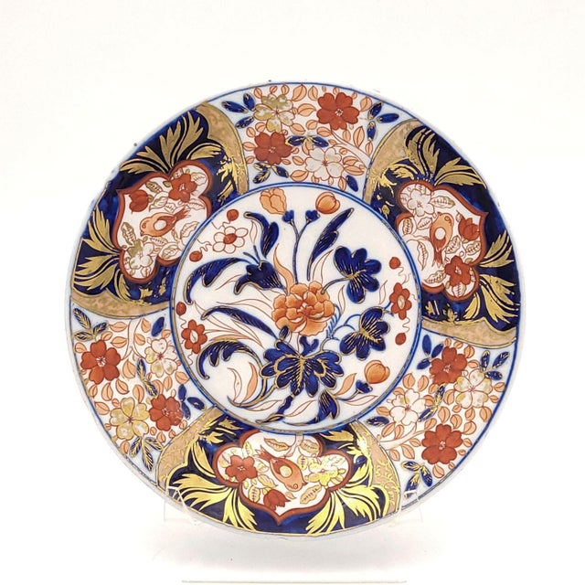 Set of Six Coalport Imari Dinner Plates, Circa 1820 | Chairish