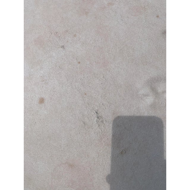 1980s Karl Springer Style Vintage Modern Large Swivel Poof or Footstool ...