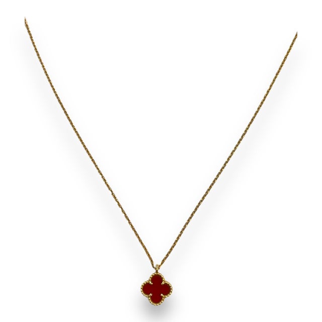 Van Cleef & Arpels 18k Yellow Gold Sweet Alhambra Clover Necklace ...
