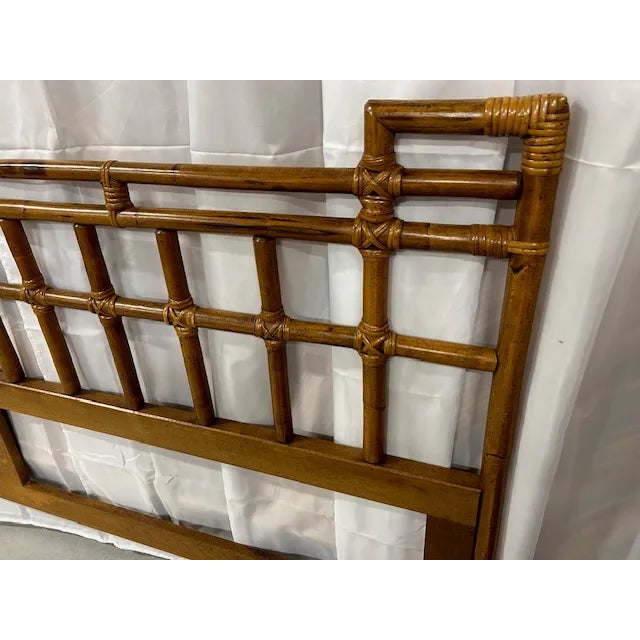 Vintage 20th Century Ficks Reed Rattan King Headboard | Chairish