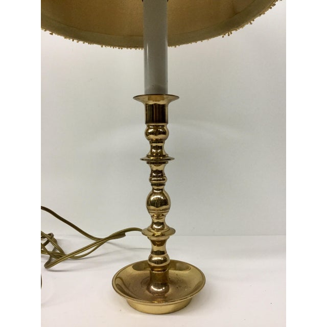Vintage Baldwin Solid Brass Candlestick Table Lamp | Chairish