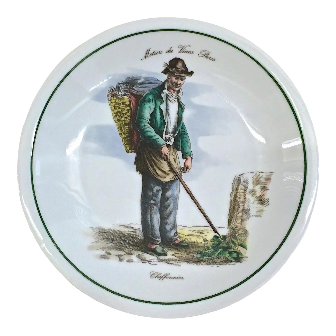 Vintage Trades of Old Paris Plate;Ragpicker | Chairish