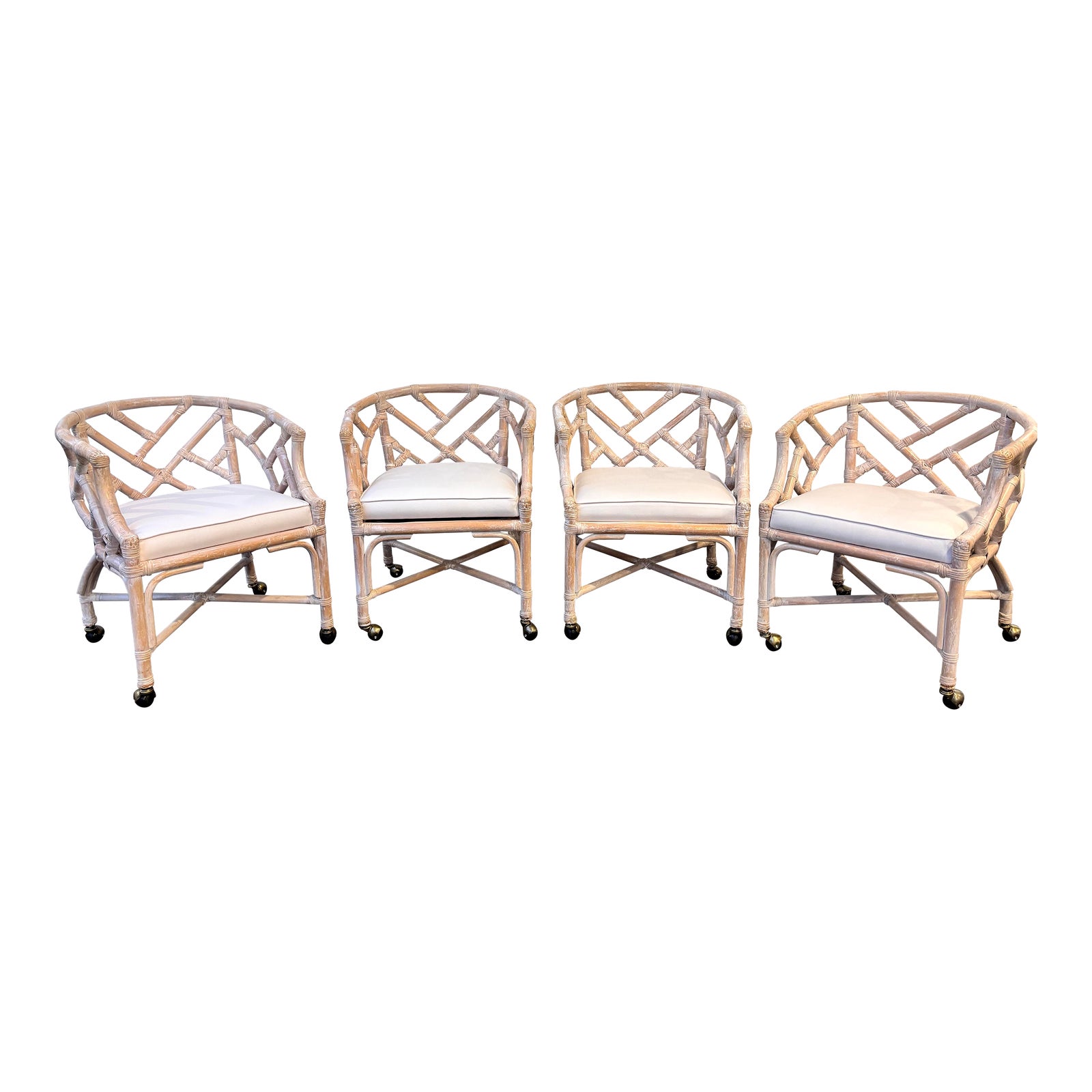 Mid 20th Century 4 Fully Refurbished Henry Link, Chippendale, White ...