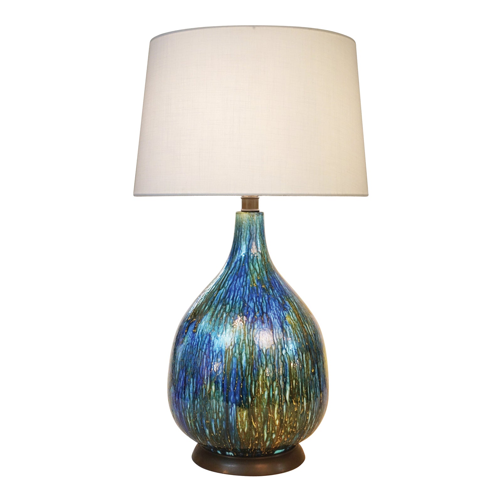 XL Modern Avatar Lava Drip Glaze Sea Kelp Art Pottery Ceramic Table ...