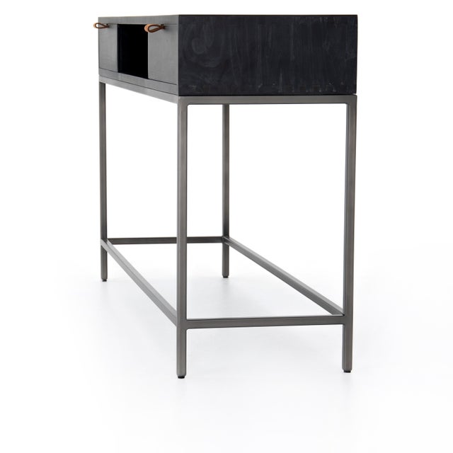 Four Hands Trey Console Table, Black Wash Poplar | Chairish