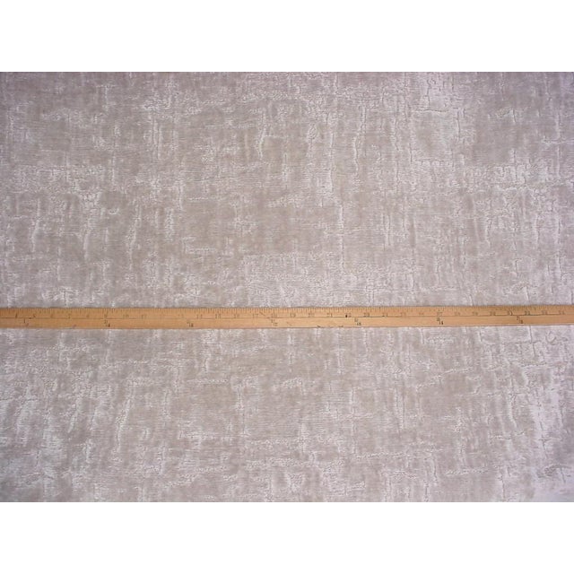 Zinc Elliec Silvery Beige Ecru Textured Velvet Upholstery Fabric - 3 3/ ...