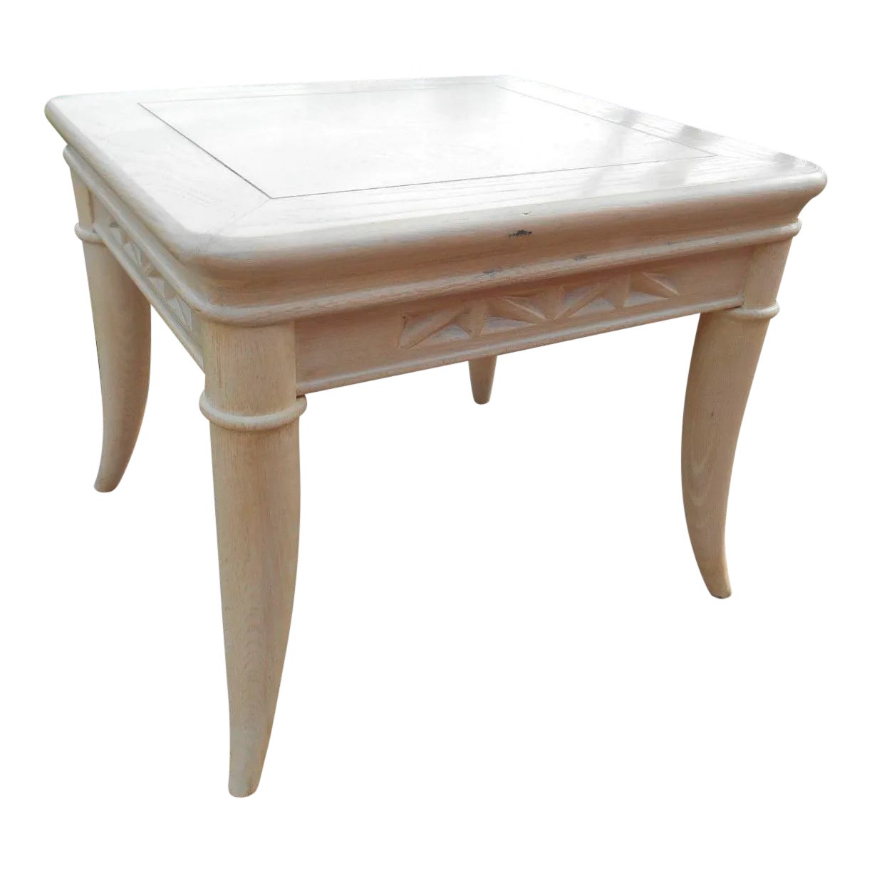 Henredon Cow Horn Legs Side Table | Chairish