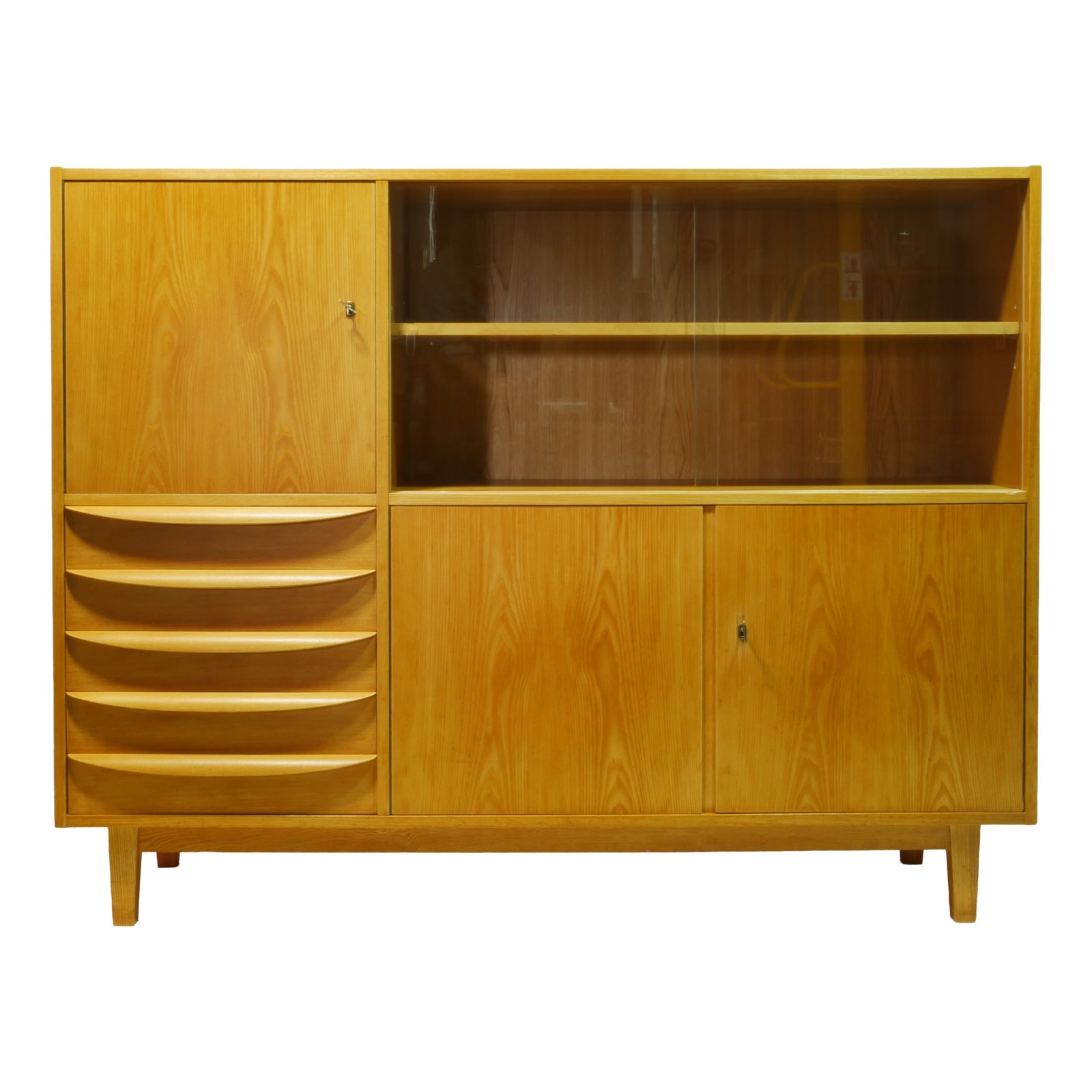 Mid-Century Living Room Cabinet from Hellerau Möbel, Germany, 1960s ...