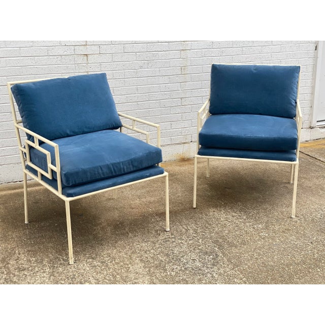 Mr. Brown London Fitzroy Blue Chairs - a Pair | Chairish