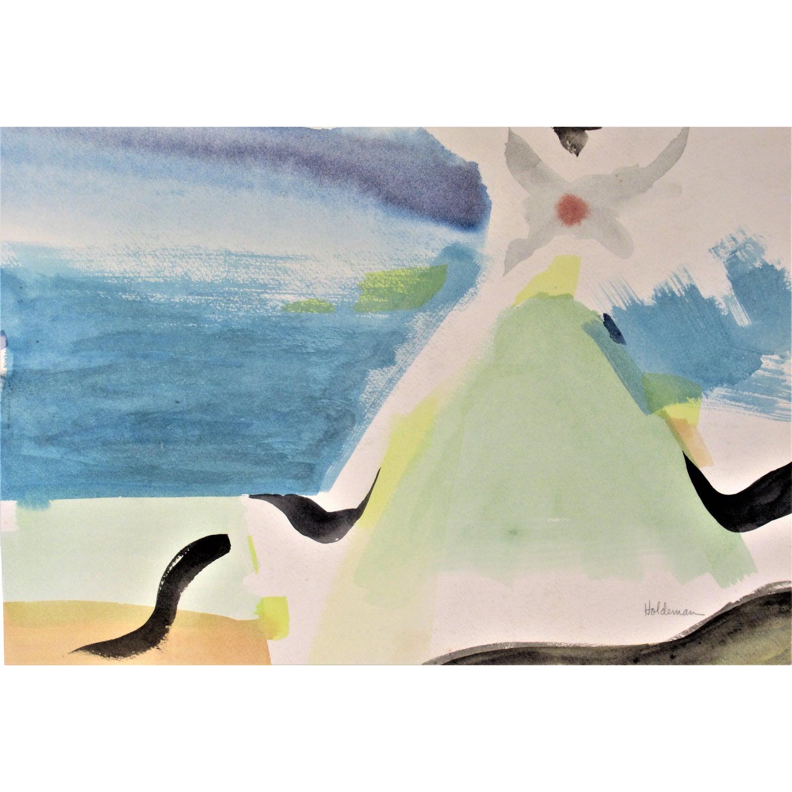 Robert Holdeman, Abstract Landscape, Circa 1970 | Chairish