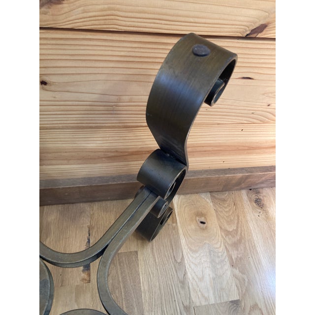 Vintage Bronzed Metal Scroll Table Base | Chairish