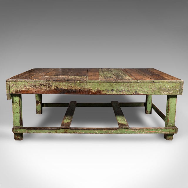 1900's Large Antique Industrial Work Table | Chairish