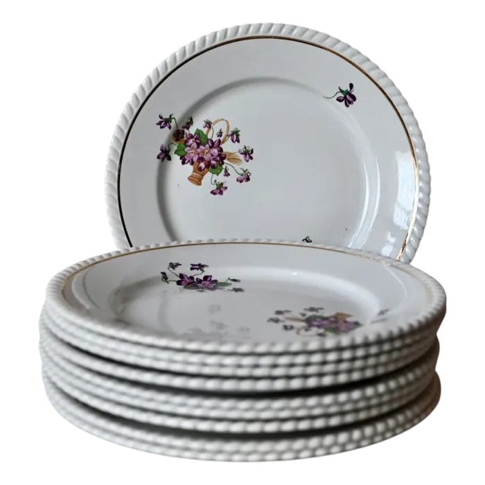 French Bohemian Spirit Plates from Keller et Guerin, 1950s, Set of 10 ...