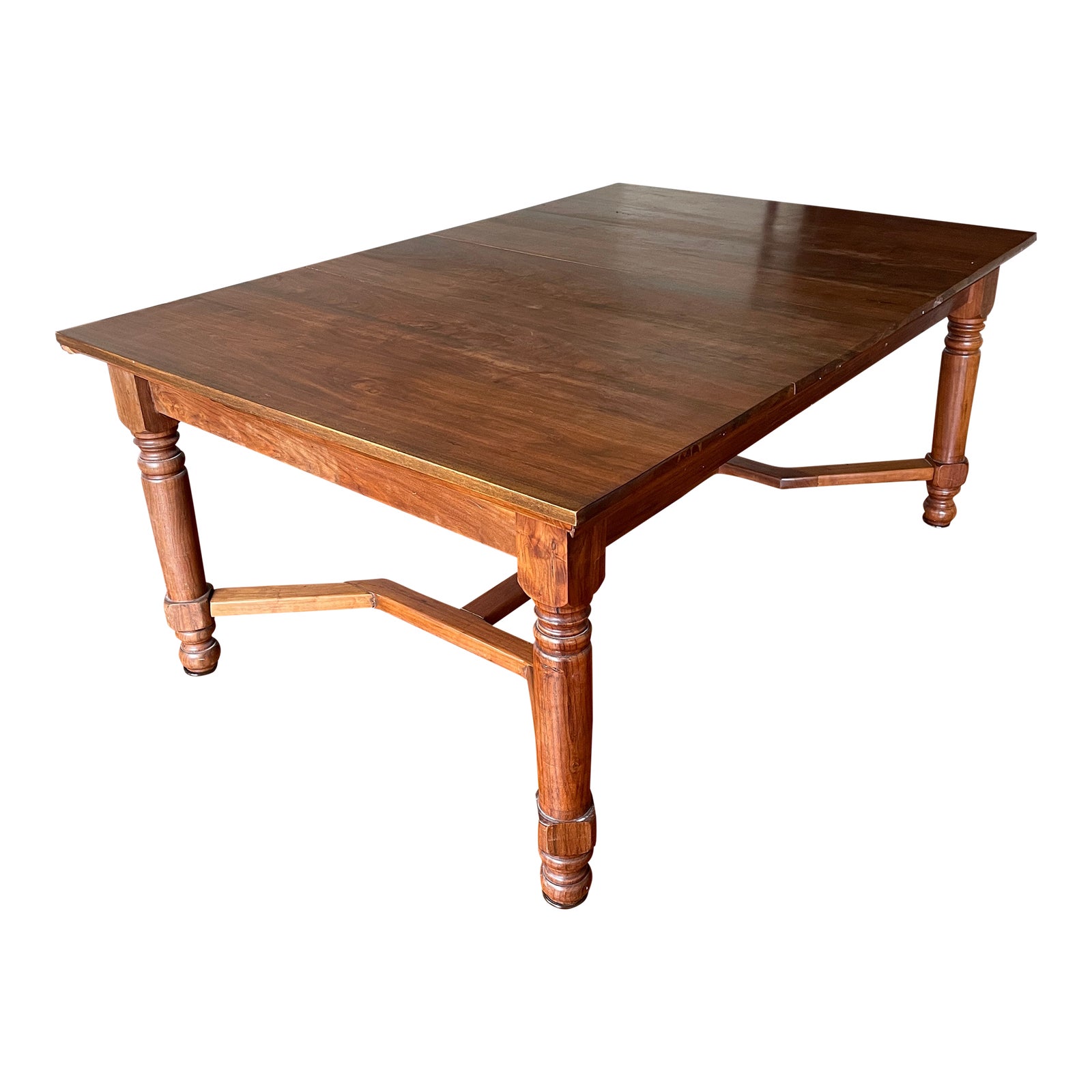 Large Solid Walnut Dining Table | Chairish