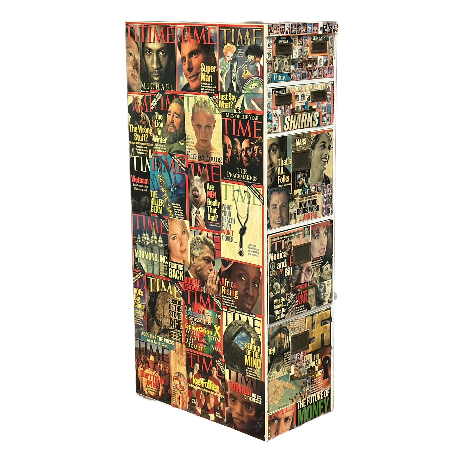 1990's Time Magazine Decoupaged General Fireproofing Co. Filing Cabinet ...