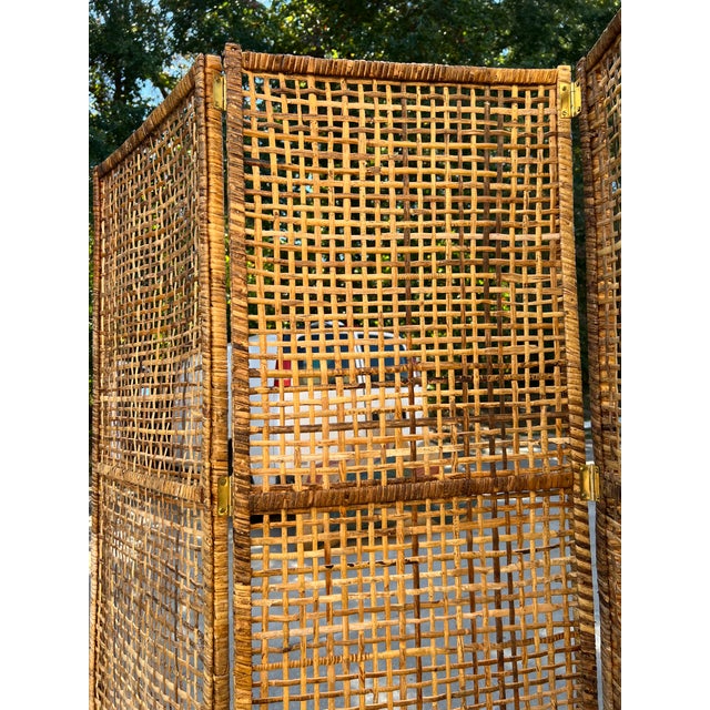 1970s Woven Wicker Screen | Chairish