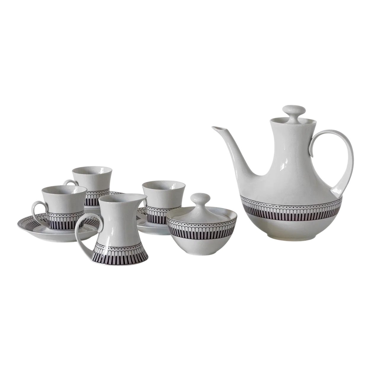 Bidasoa Porcelain Set by Gerald Gulotta, 1960s, Set of 9 | Chairish