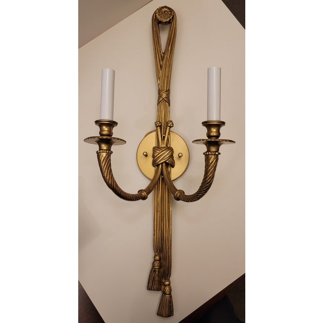 Bronze Rope Design Sconce | Chairish