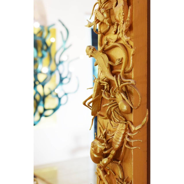 #21st Century Oversized 'Jungle' Mirror With Reptils by Diane Grant ...