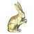 Vintage Boho Solid Brass Bunny | Chairish