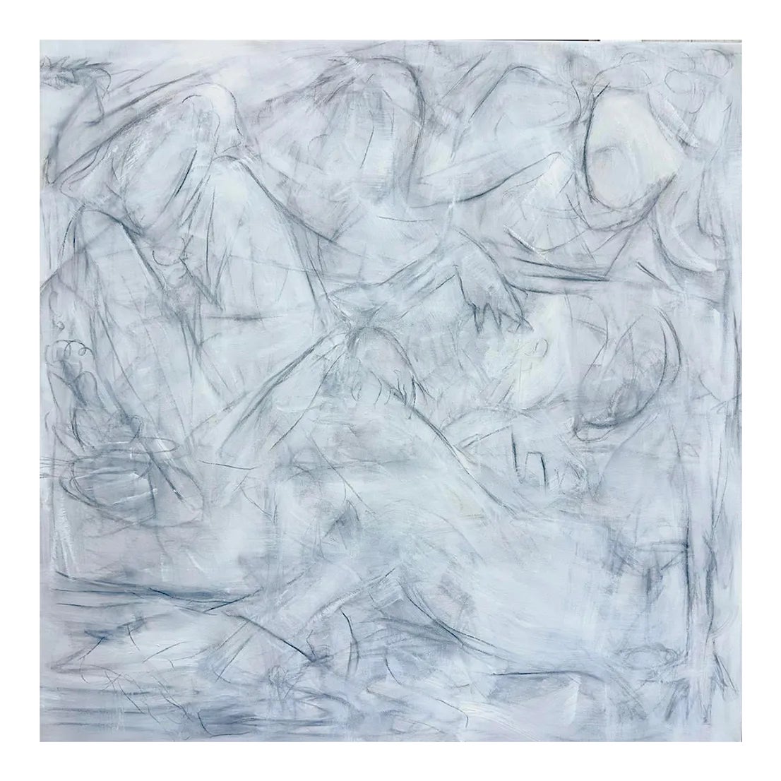 "Lovebirds" by Trixie Pitts Monochromatic Expressionist Abstract Oil ...