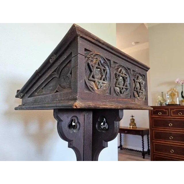 Large Antique Gothic Revival Carved Oak Church Altar | Chairish