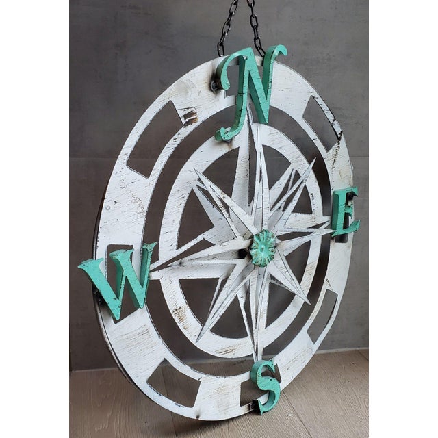 Three Dimensional Wall Hanging Compass With Rotating Star | Chairish
