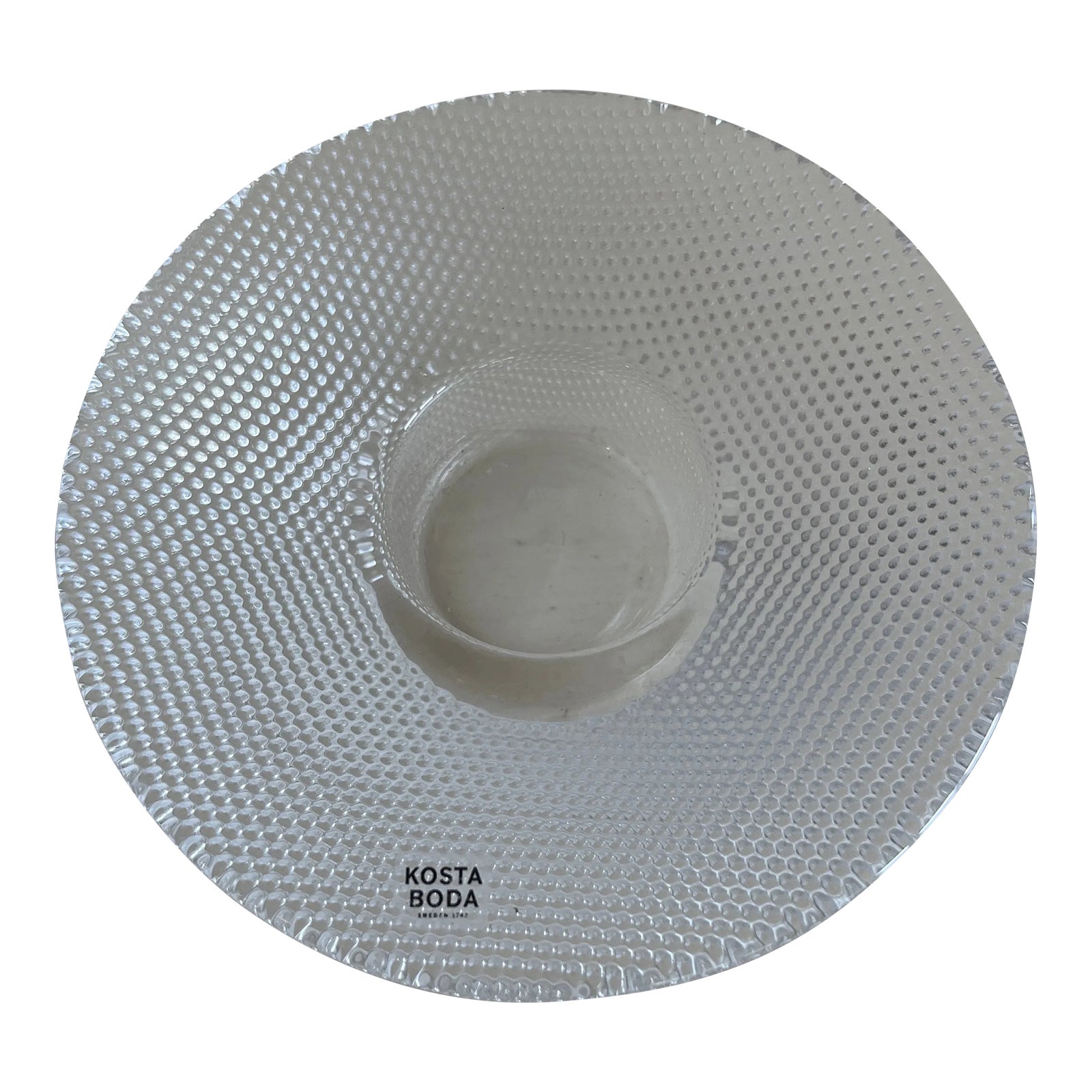 1980s Kosta Boda Limelight Pattern Clear Glass Votive Candleholder ...