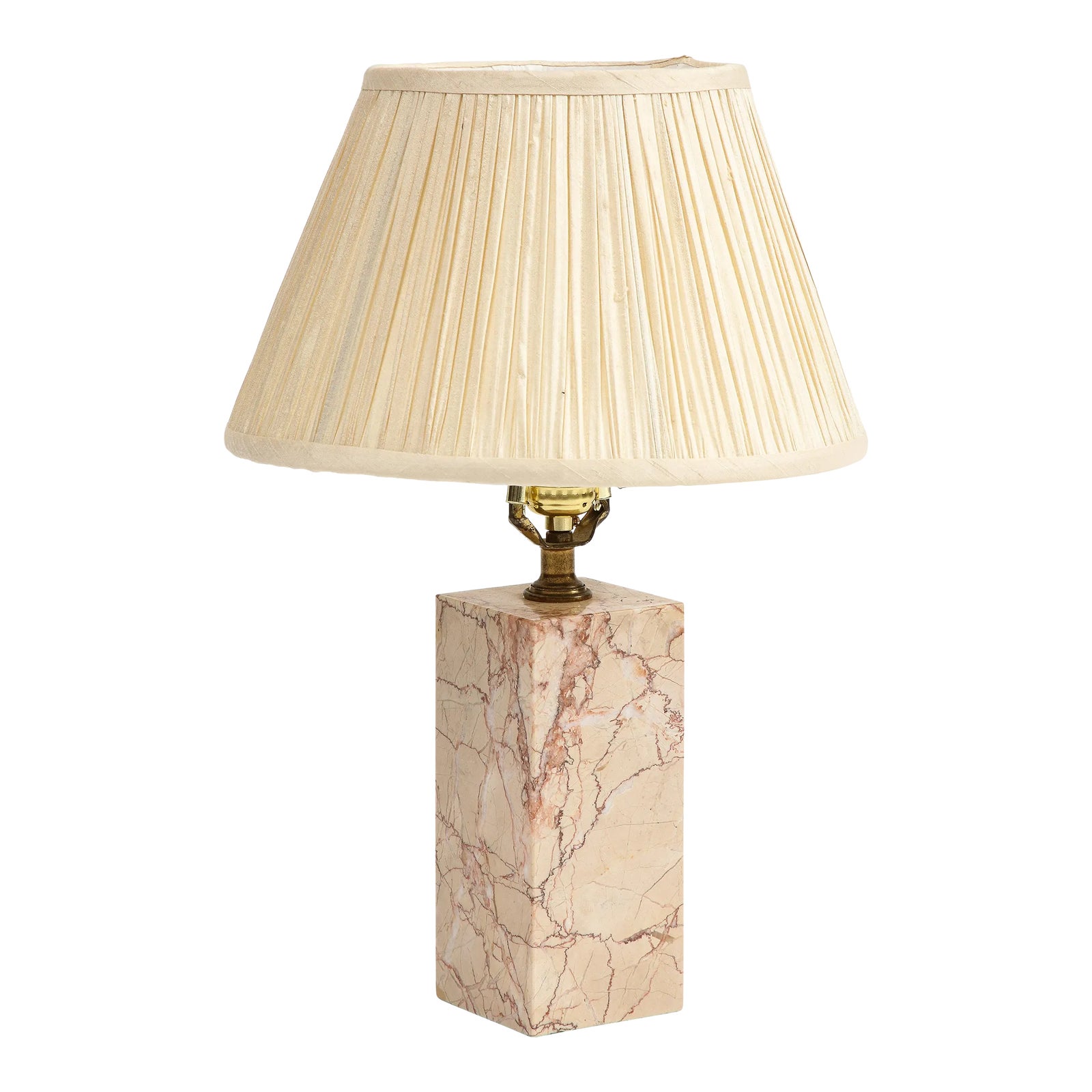 Midcentury Modern Pink Marble Table Lamp Attributed to t.h. Robsjohn ...