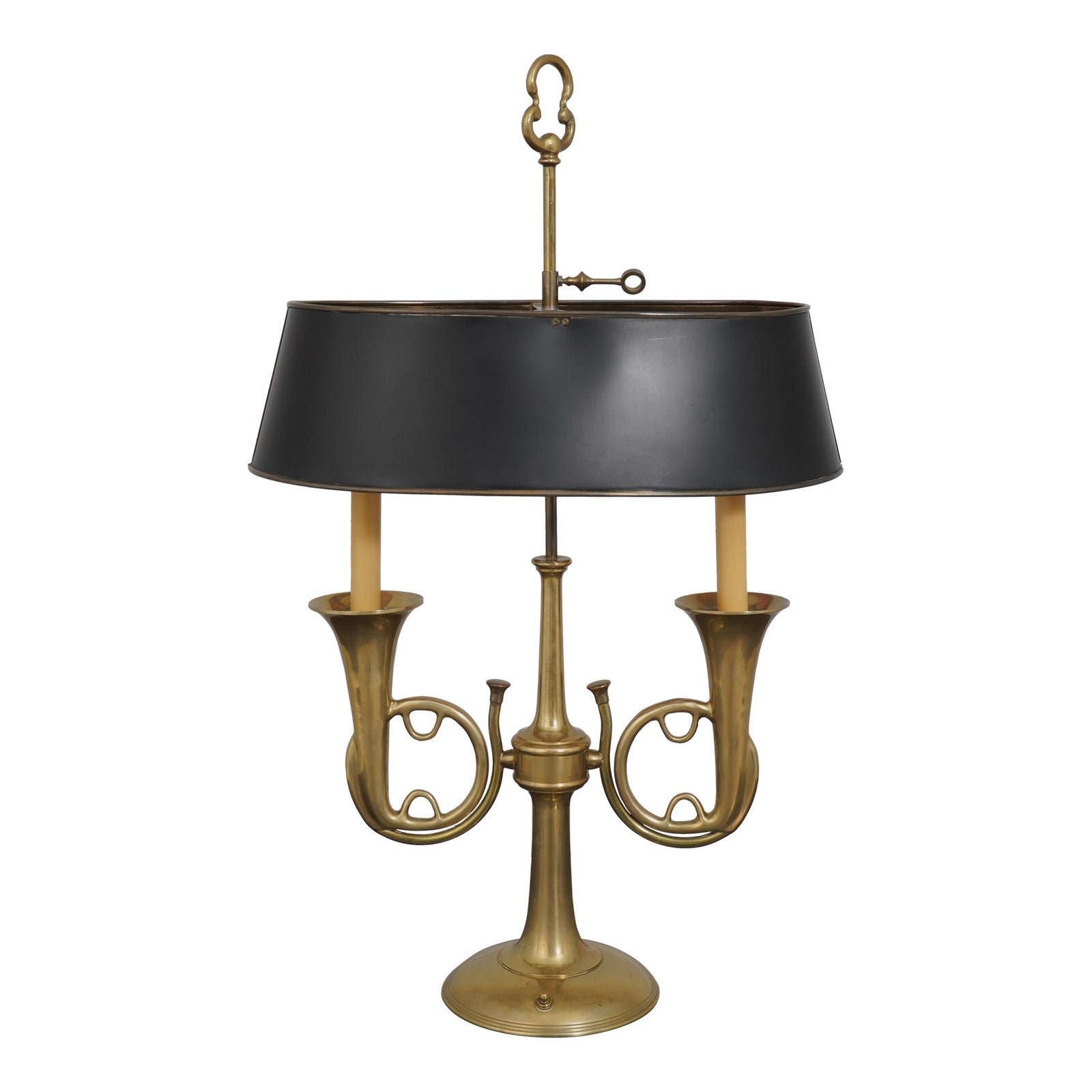 Chapman Toleware Shade Horn Design Desk Lamp | Chairish