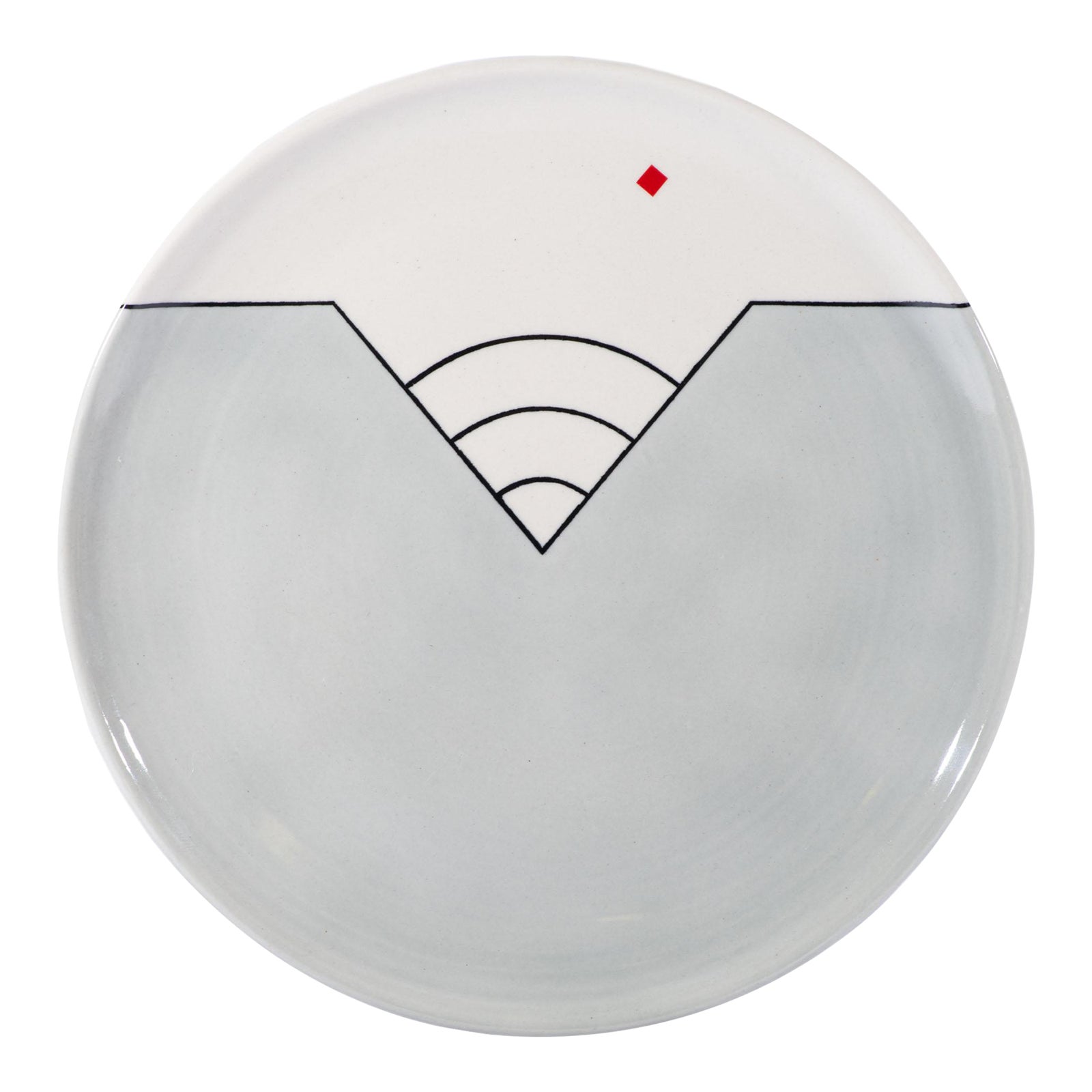 Michael Duvall Signed 1982 Postmodern Plate | Chairish