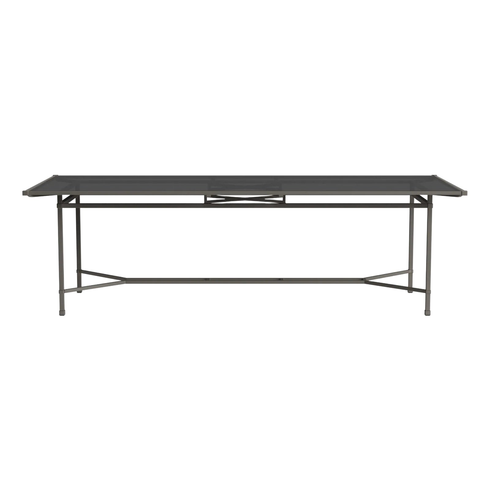 Brown Jordan Venetian 44" x 98" Dining Table - Glass Top, Mica frame ...