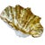 1960s Large Clam Shell Centerpiece Bowl With Gold Leaf Interior | Chairish
