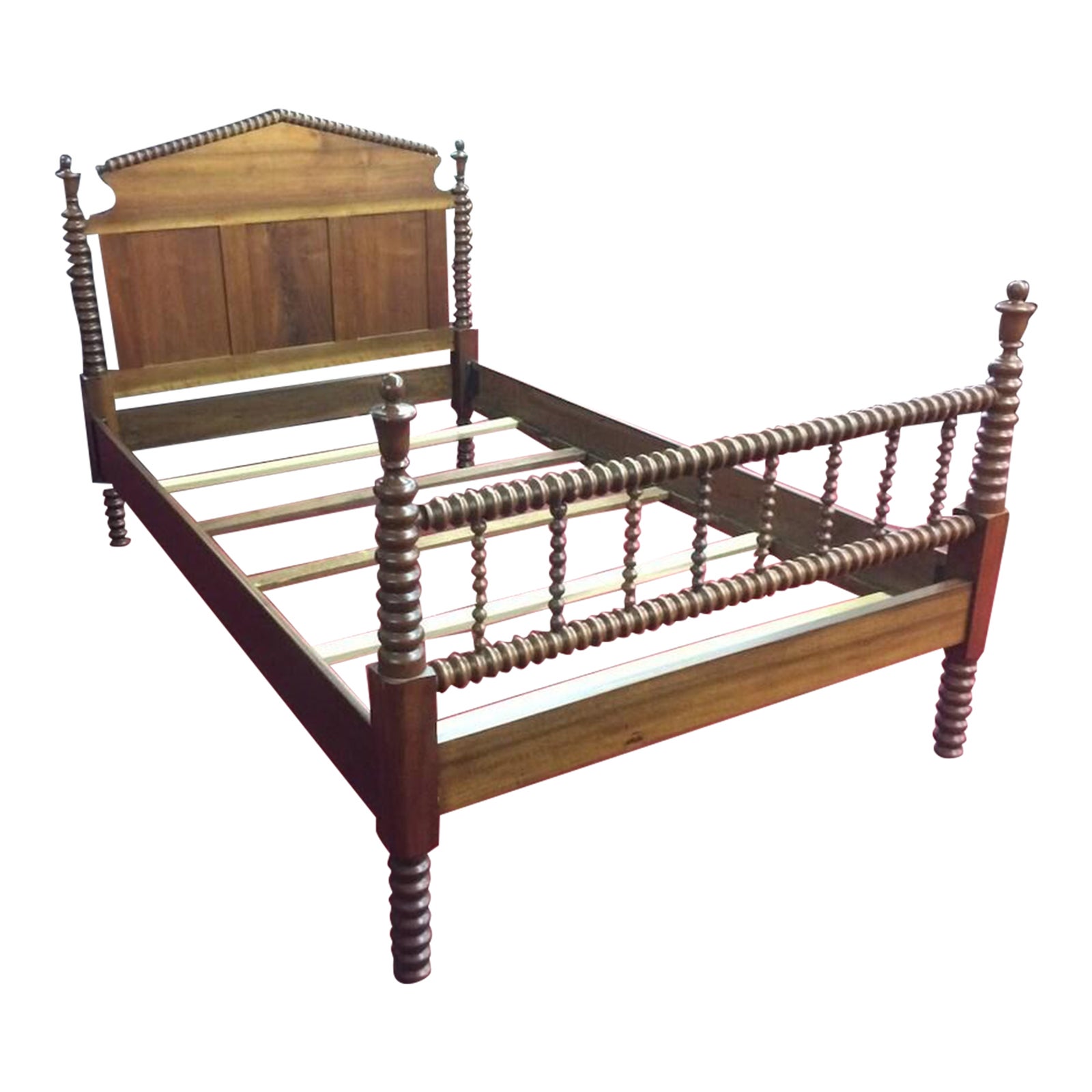 Antique Bed Jenny Lind Style Bed Spindle Bed Antique Three Quarters Bed ...