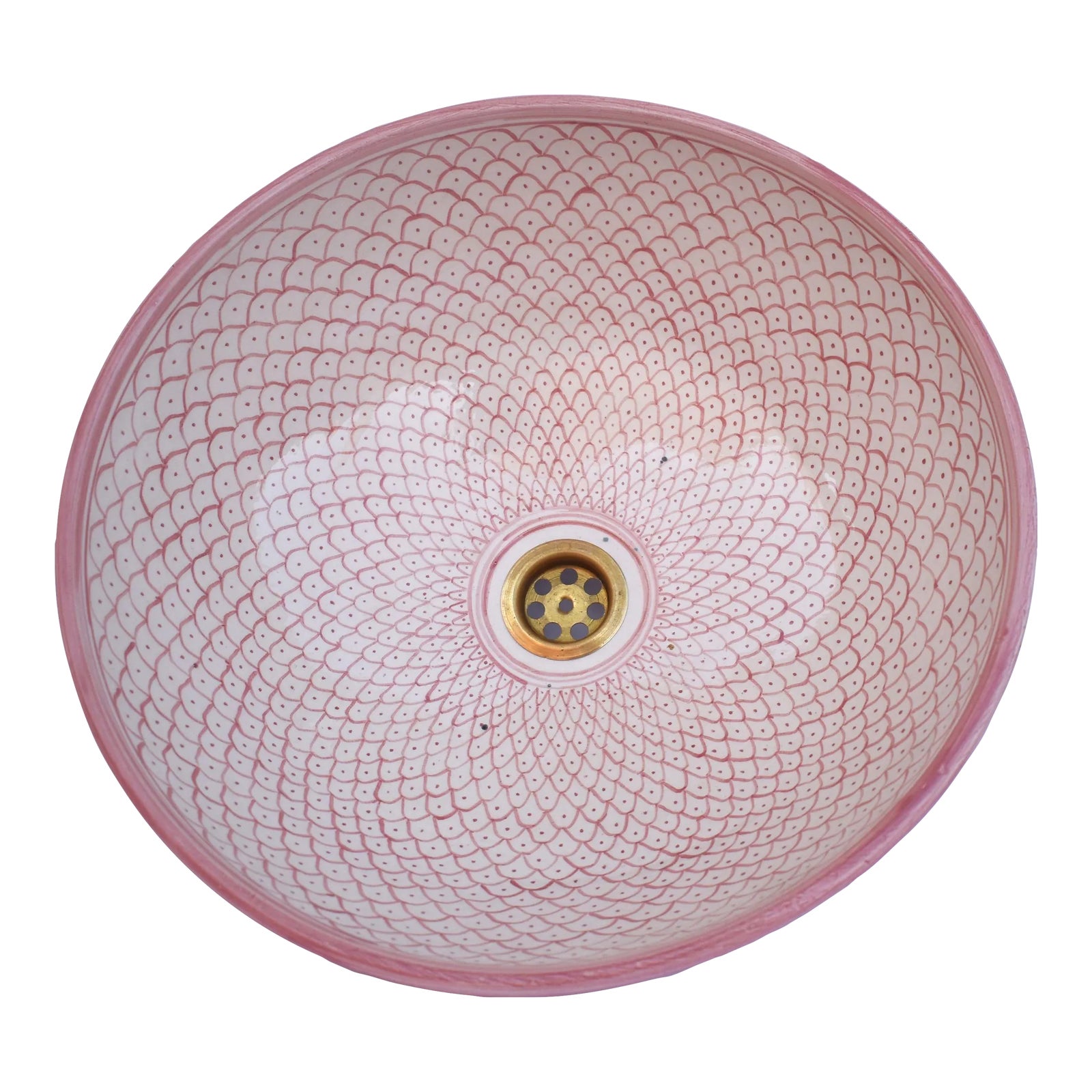 Ceramic Pink Vessel Sink Bowl | Chairish