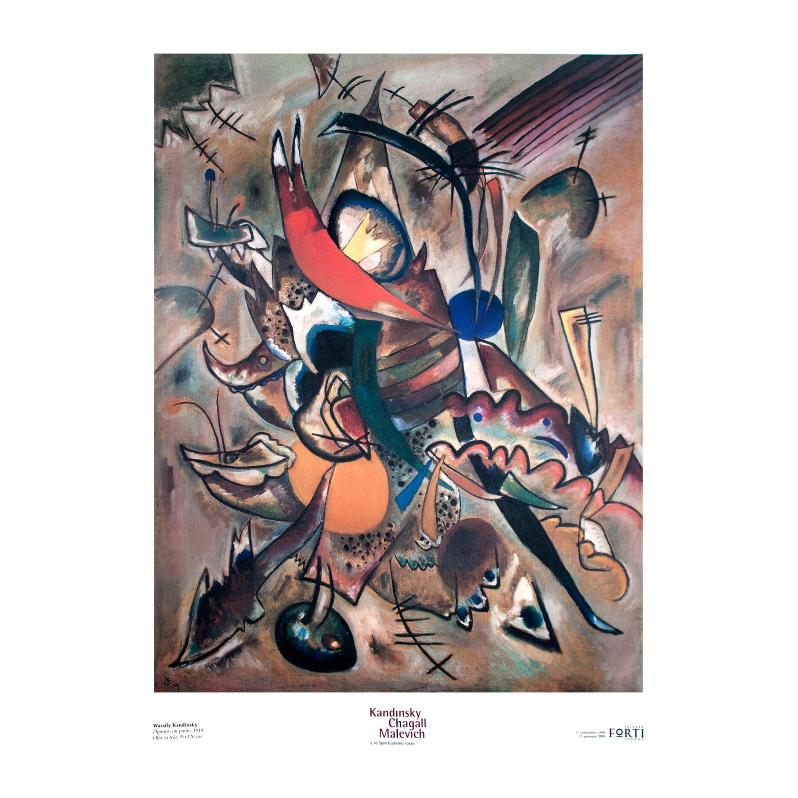 Wassily Kandinsky 'Painting with Points' Expressionism Italy Offset ...