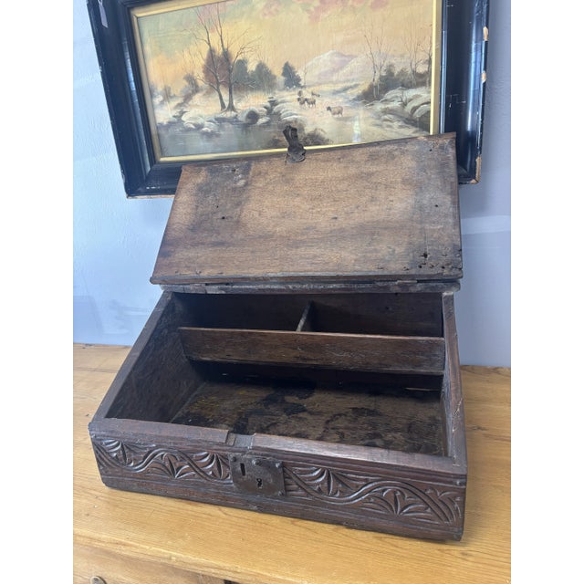 Antique English Oak Bible Box | Chairish