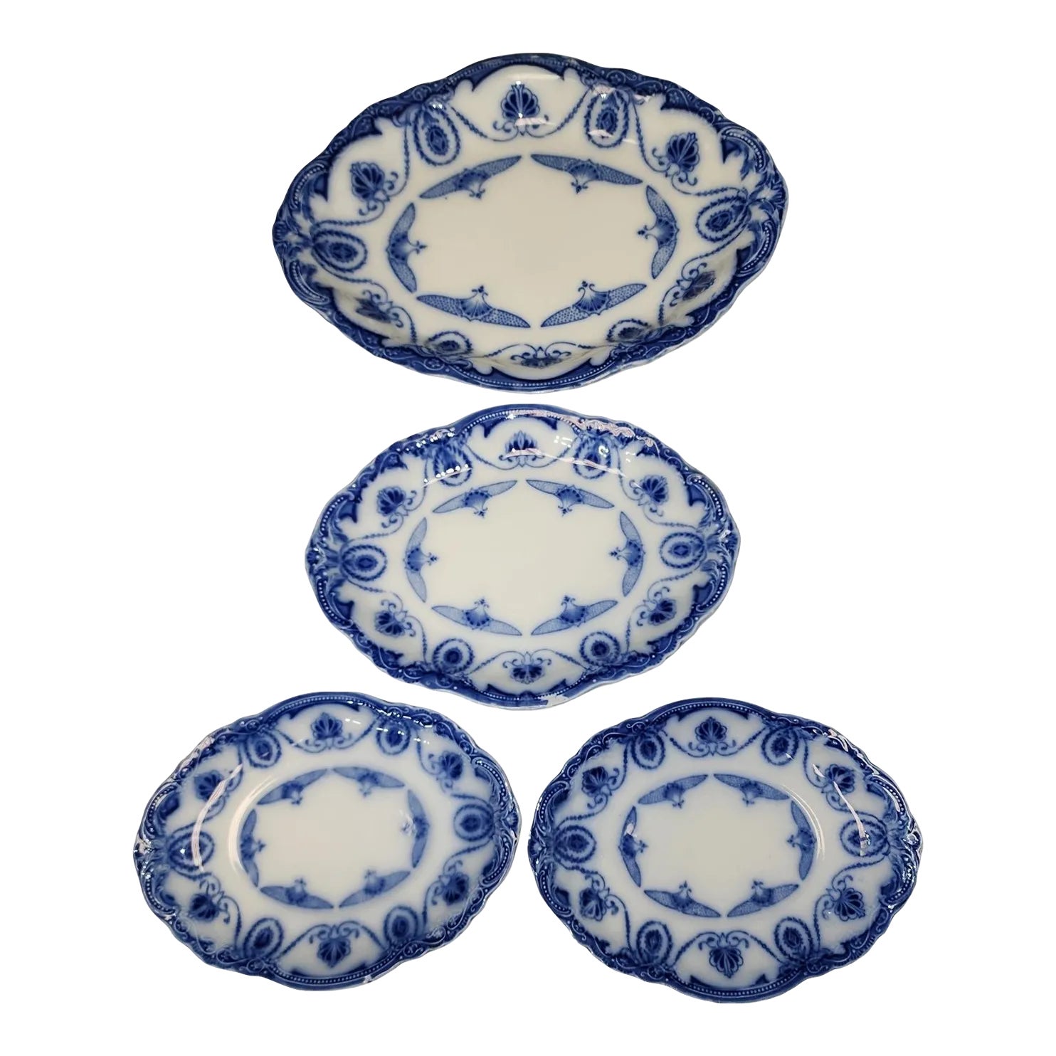 19th Century Wh Grindley Platters- Set of 4 | Chairish