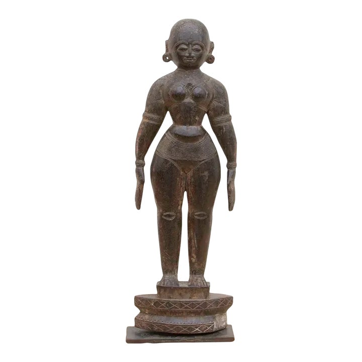 Antique Finely Carved Indian Statue | Chairish